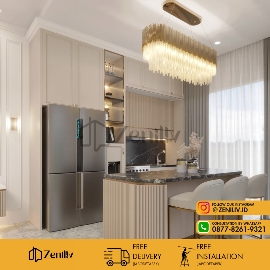 Kitchen Set with Island Bar Portfolio by Zeniliv at Tangerang.